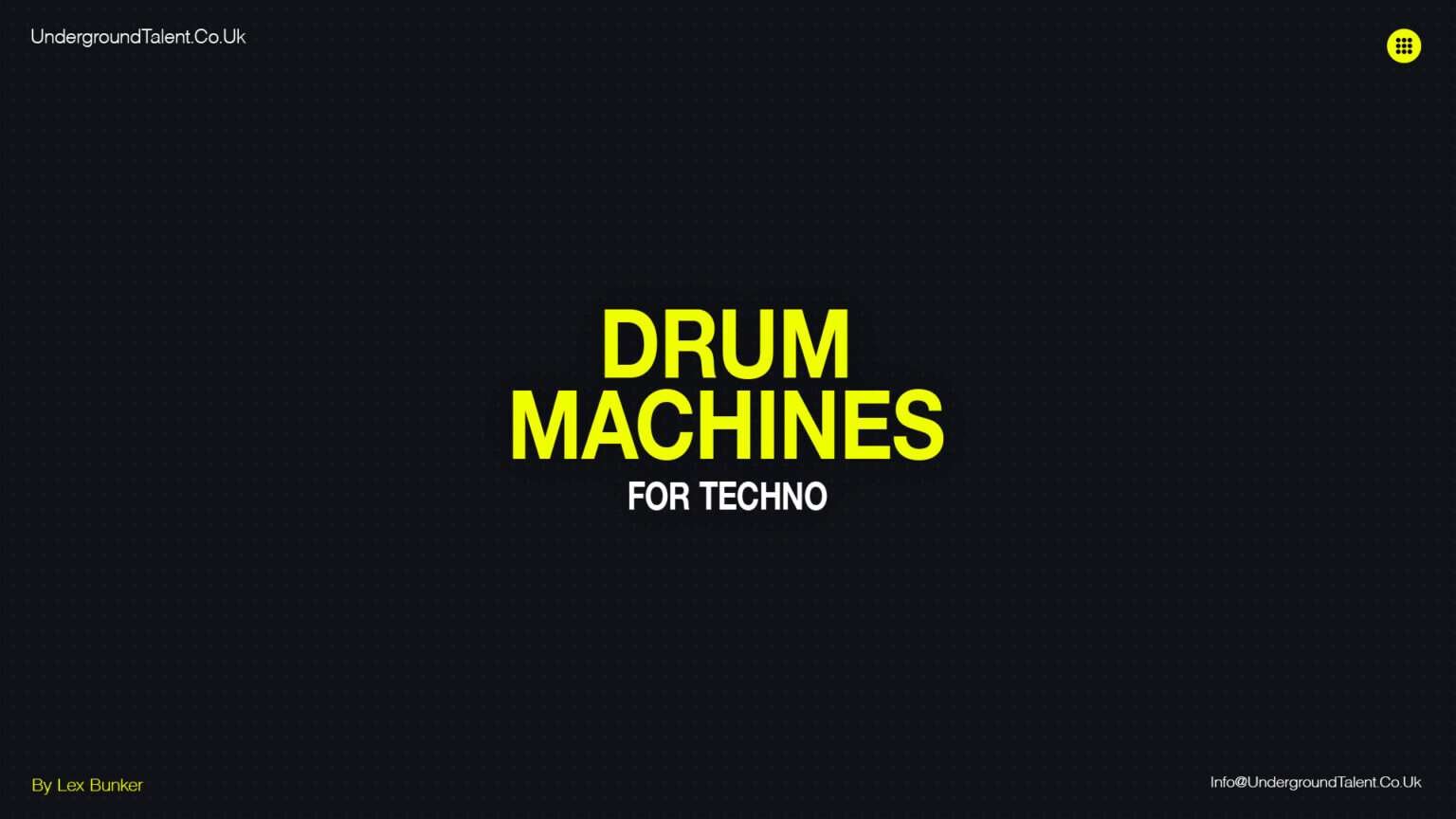 Best Drum Machines for Techno Music